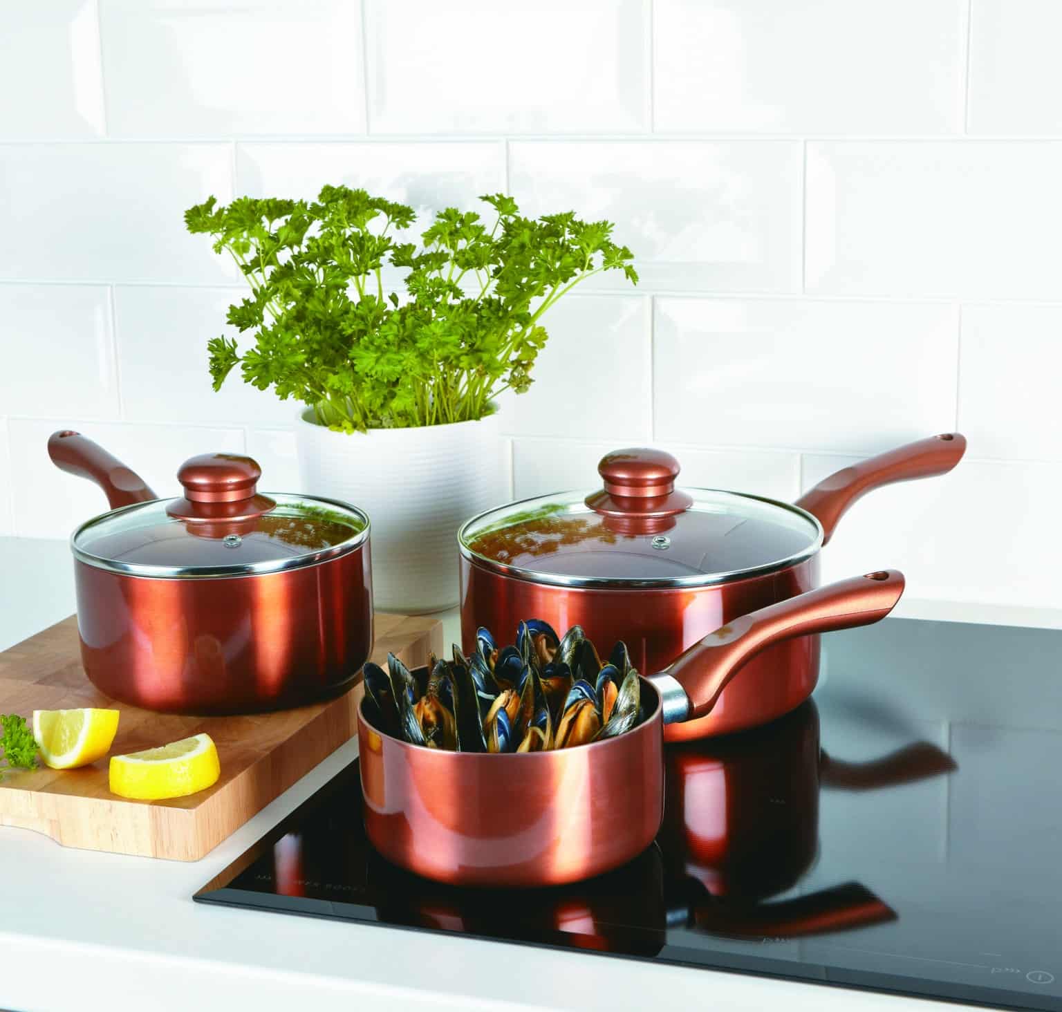5 Piece Copper Pan Set | Kitchenways
