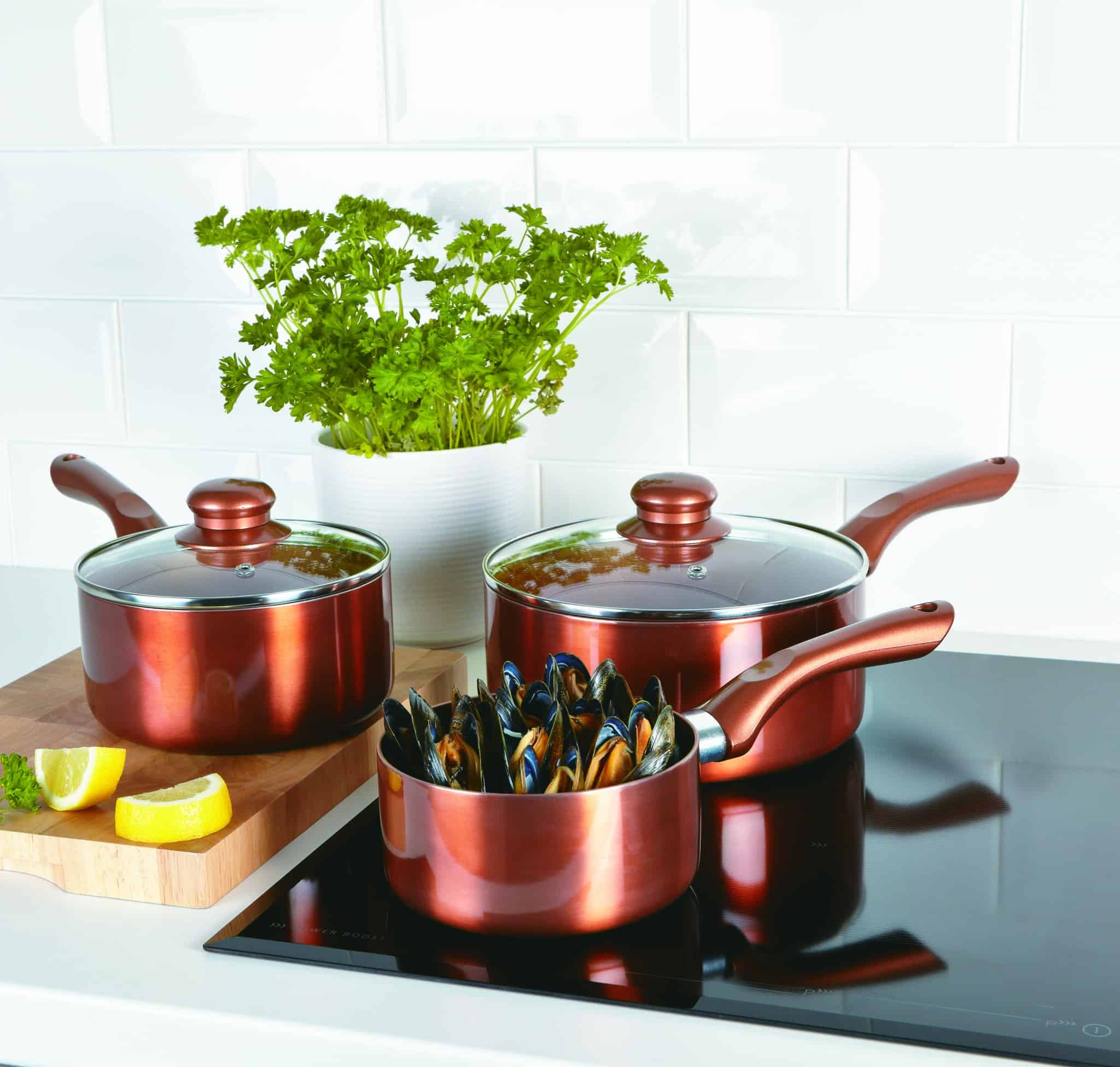 5 Piece Copper Pan Set | Kitchenways